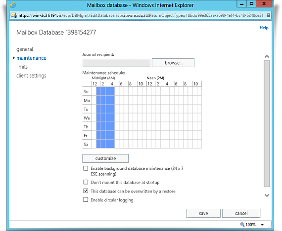 Dismounting databases