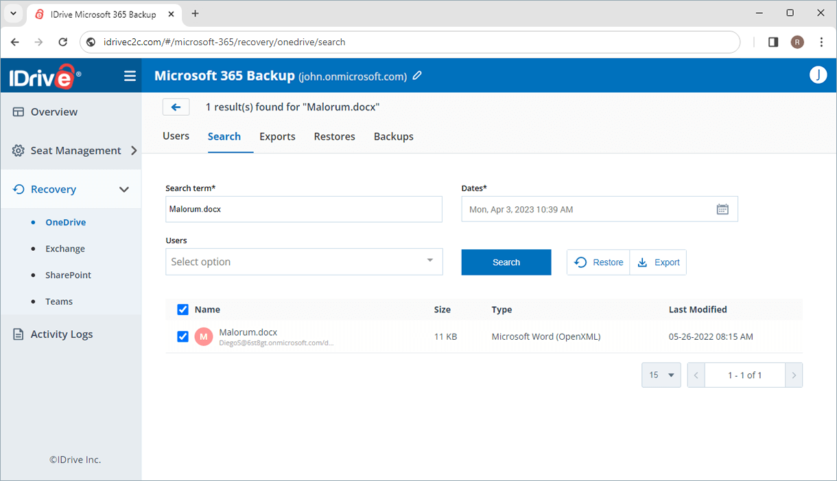 Backup Office 365 data with #1 Microsoft 365 Backup | IBackup®