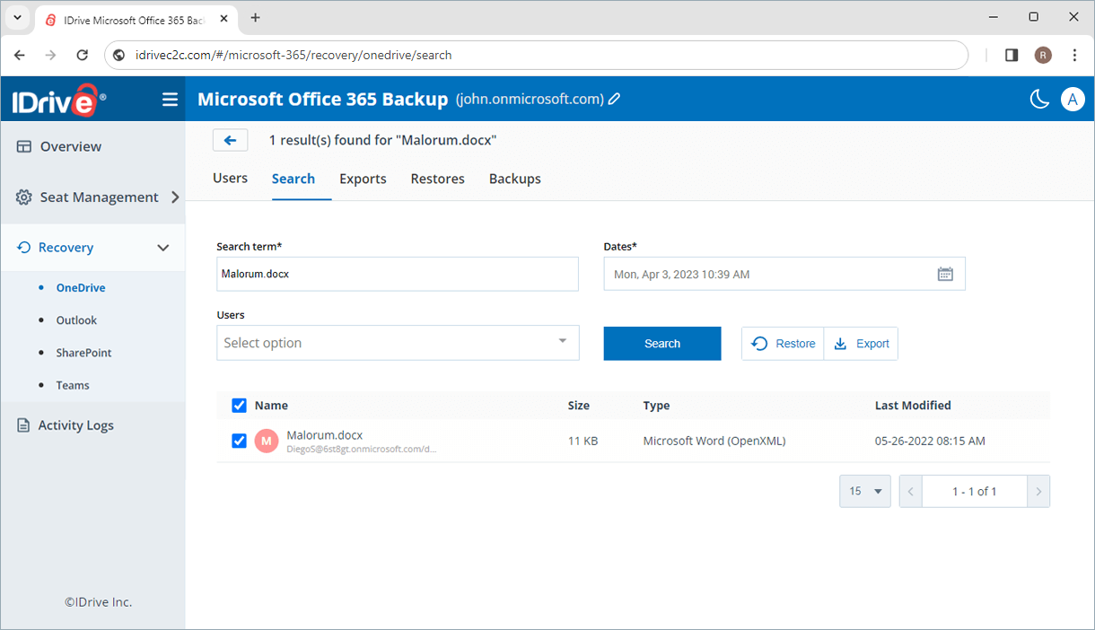 Microsoft 365 Backup | Office 365 SaaS Data Protection | IBackup®