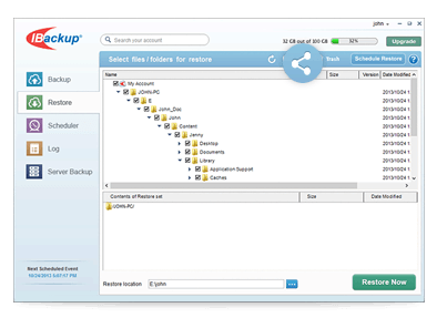 Share your files/folders via email, Facebook and Twitter